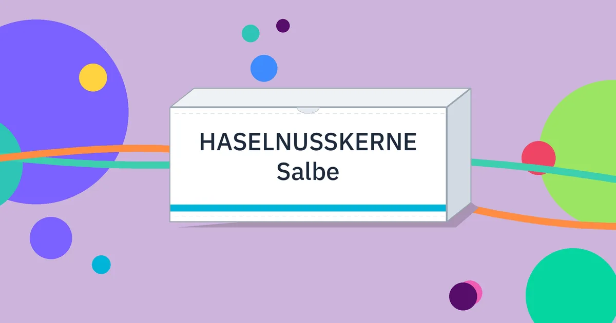 Symbolbild: Packung mit der Aufschrift HASELNUSSKERNE Salbe (PZN 19418699) – Verfügbarkeit und Bezug in Apotheken in Frankfurt am Main