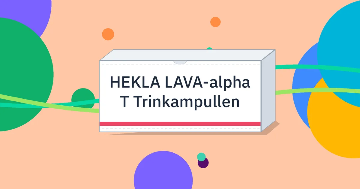 Symbolbild: Packung mit der Aufschrift HEKLA LAVA-alpha T Trinkampullen (PZN 10222730) – Verfügbarkeit und Bezug in Apotheken in Frankfurt am Main