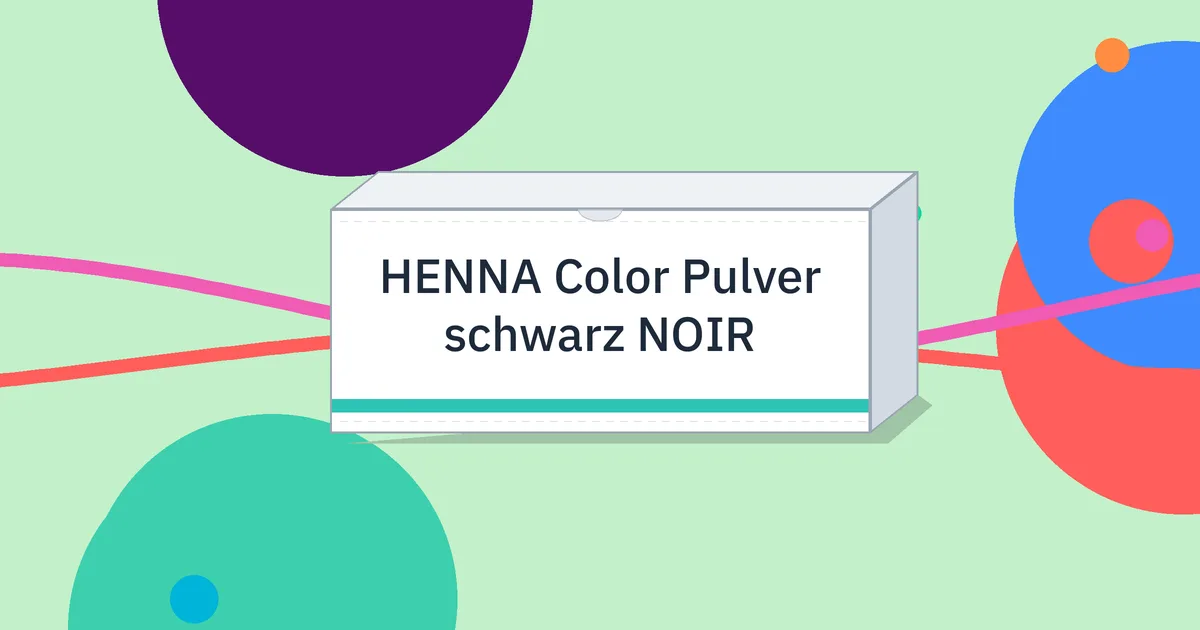 Symbolbild: Packung mit der Aufschrift HENNA Color Pulver schwarz NOIR (PZN 09940851) – Verfügbarkeit und Bezug in Apotheken in Frankfurt am Main