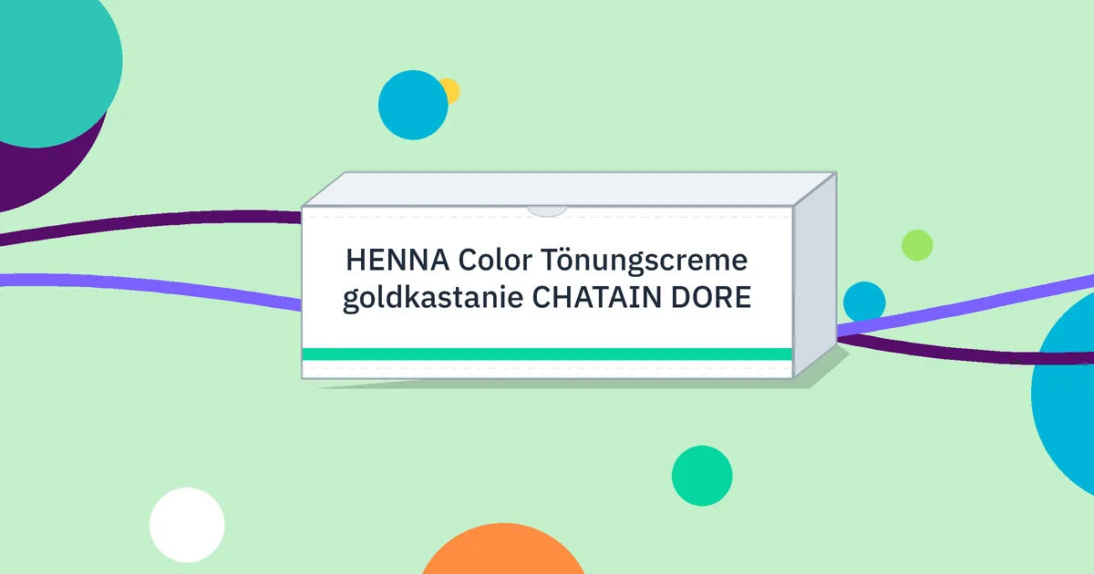 Symbolbild: Packung mit der Aufschrift HENNA Color Tönungscreme goldkastanie CHATAIN DORE (PZN 09940874) – Verfügbarkeit und Bezug in Apotheken in Frankfurt am Main