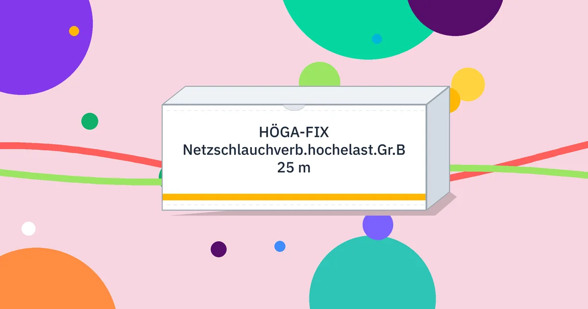 Symbolbild: Packung mit der Aufschrift HÖGA-FIX Netzschlauchverb.hochelast.Gr.B 25 m (PZN 04401049) – Verfügbarkeit und Bezug in Apotheken in Frankfurt am Main