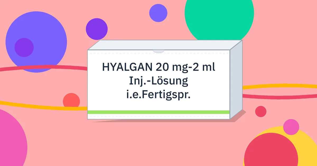 Symbolbild: Packung mit der Aufschrift HYALGAN 20 mg-2 ml Inj.-Lösung i.e.Fertigspr. (PZN 19269911) – Verfügbarkeit und Bezug in Apotheken in Frankfurt am Main