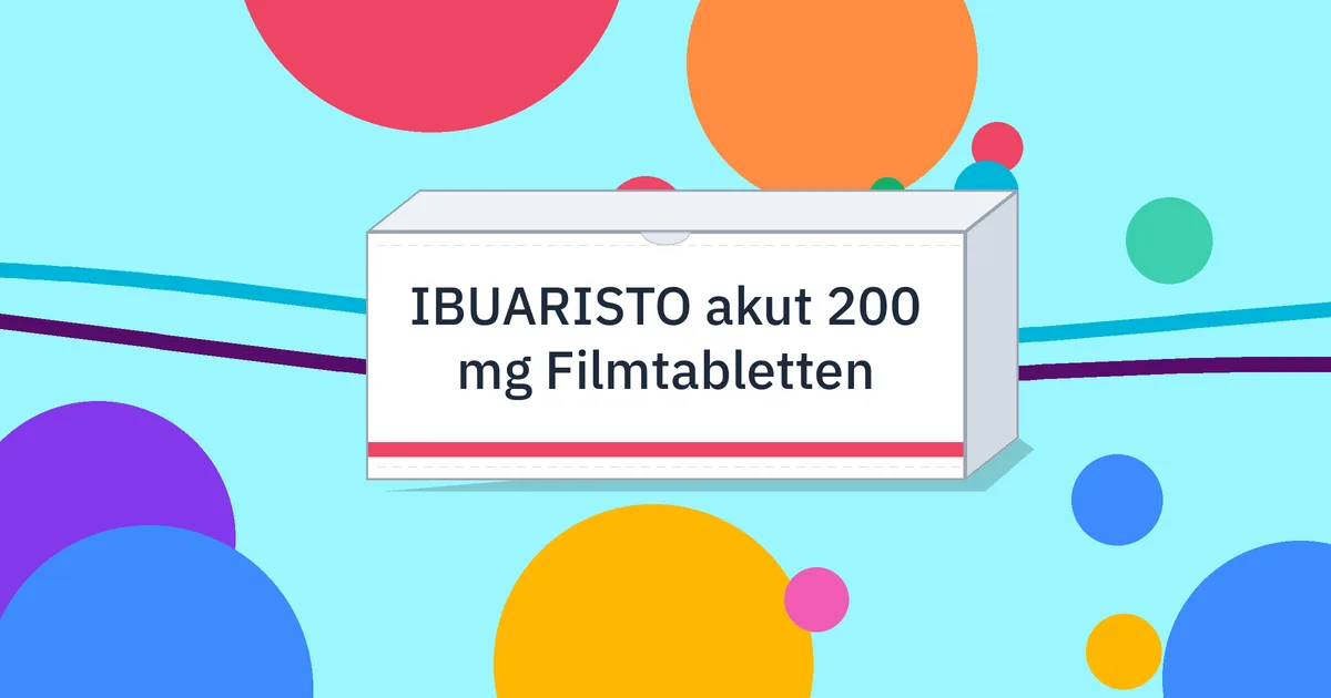 Symbolbild: Packung mit der Aufschrift IBUARISTO akut 200 mg Filmtabletten (PZN 16160266) – Verfügbarkeit und Bezug in Apotheken in Frankfurt am Main