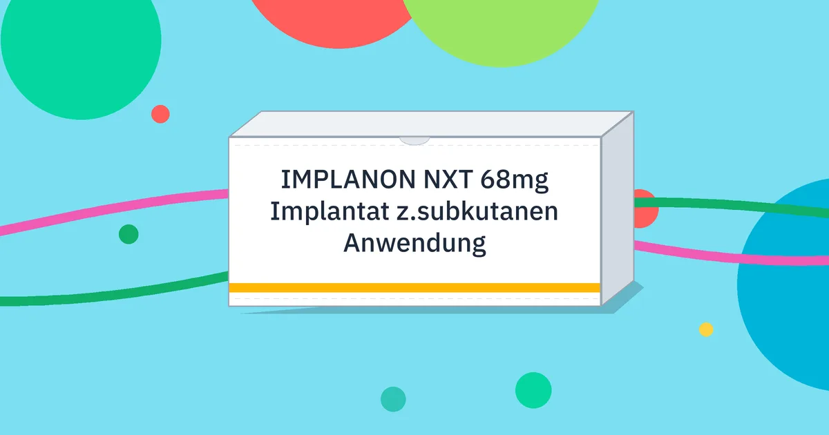 Symbolbild: Packung mit der Aufschrift IMPLANON NXT 68mg Implantat z.subkutanen Anwendung (PZN 17921709) – Verfügbarkeit und Bezug in Apotheken in Frankfurt am Main