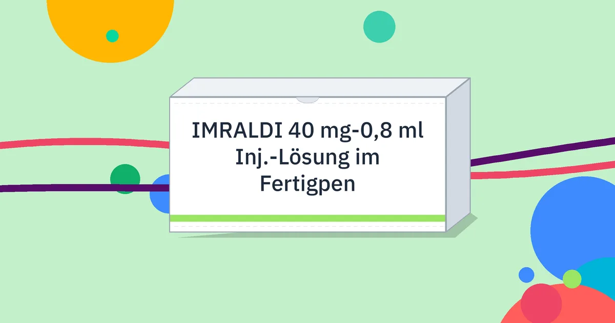 Symbolbild: Packung mit der Aufschrift IMRALDI 40 mg-0,8 ml Inj.-Lösung im Fertigpen (PZN 15563080) – Verfügbarkeit und Bezug in Apotheken in Frankfurt am Main