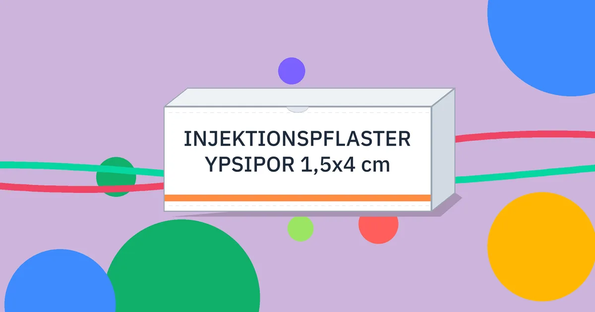 Symbolbild: Packung mit der Aufschrift INJEKTIONSPFLASTER YPSIPOR 1,5x4 cm (PZN 03065342) – Verfügbarkeit und Bezug in Apotheken in Frankfurt am Main