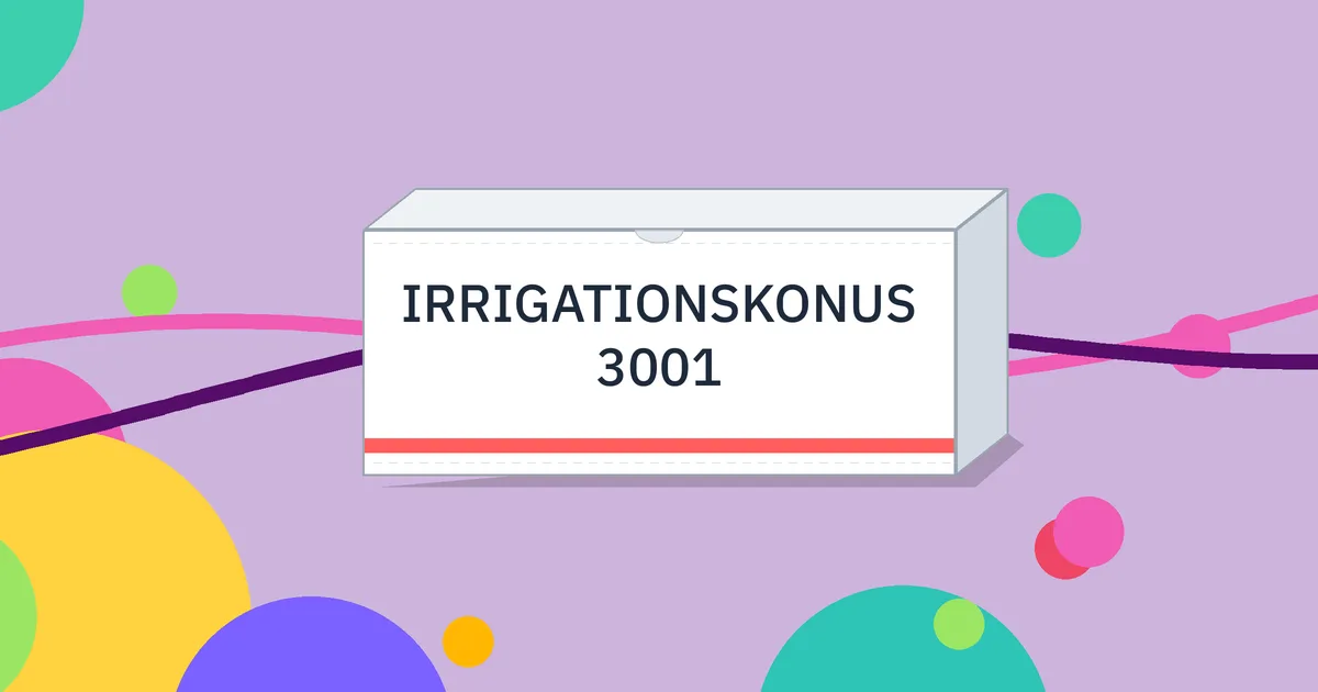 Symbolbild: Packung mit der Aufschrift IRRIGATIONSKONUS 3001 (PZN 04923109) – Verfügbarkeit und Bezug in Apotheken in Frankfurt am Main