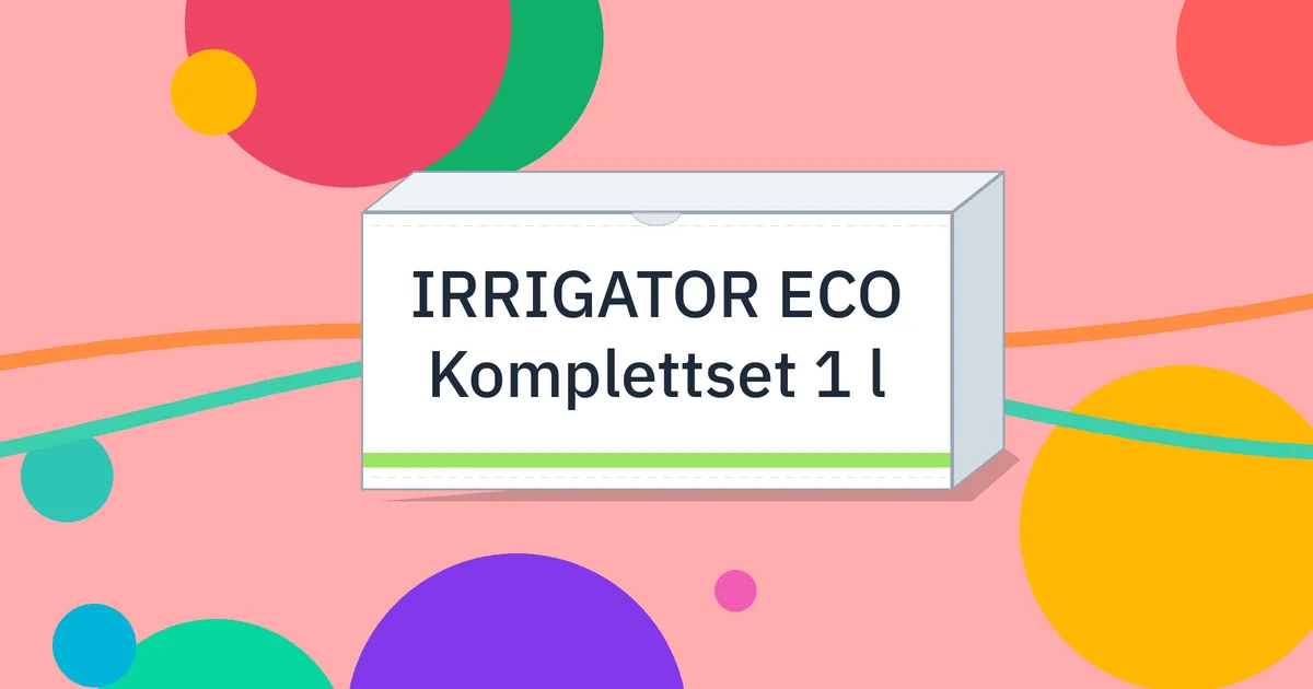 Symbolbild: Packung mit der Aufschrift IRRIGATOR ECO Komplettset 1 l (PZN 09269850) – Verfügbarkeit und Bezug in Apotheken in Frankfurt am Main