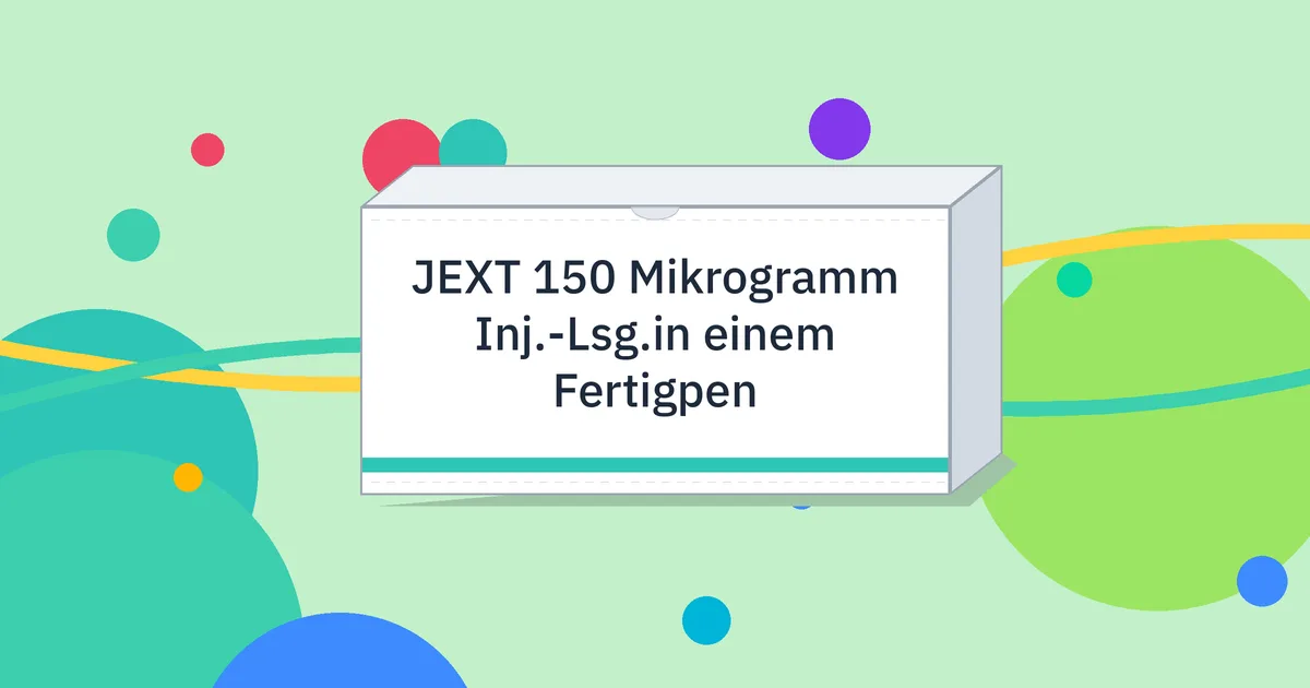 Symbolbild: Packung mit der Aufschrift JEXT 150 Mikrogramm Inj.-Lsg.in einem Fertigpen (PZN 01455688) – Verfügbarkeit und Bezug in Apotheken in Frankfurt am Main