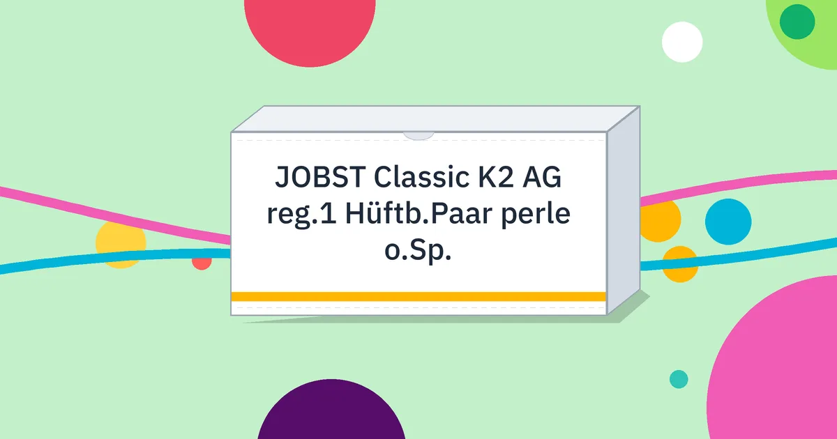 Symbolbild: Packung mit der Aufschrift JOBST Classic K2 AG reg.1 Hüftb.Paar perle o.Sp. (PZN 13066650) – Verfügbarkeit und Bezug in Apotheken in Frankfurt am Main