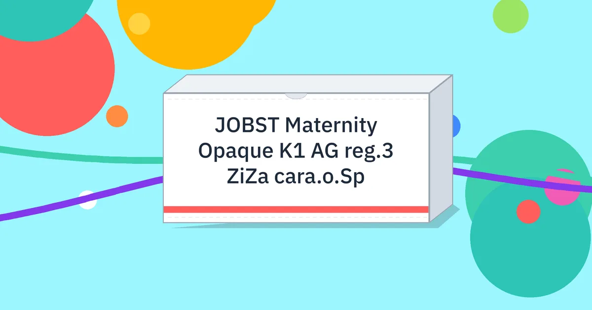Symbolbild: Packung mit der Aufschrift JOBST Maternity Opaque K1 AG reg.3 ZiZa cara.o.Sp (PZN 15849936) – Verfügbarkeit und Bezug in Apotheken in Frankfurt am Main