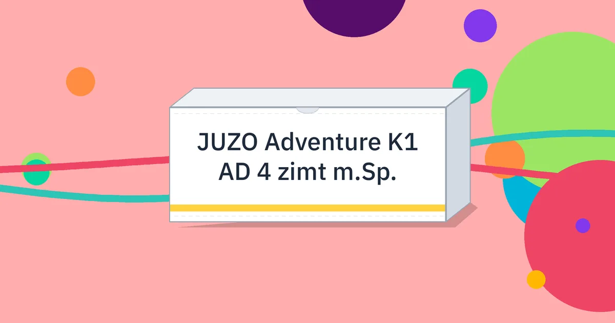 Symbolbild: Packung mit der Aufschrift JUZO Adventure K1 AD 4 zimt m.Sp. (PZN 16491980) – Verfügbarkeit und Bezug in Apotheken in Frankfurt am Main