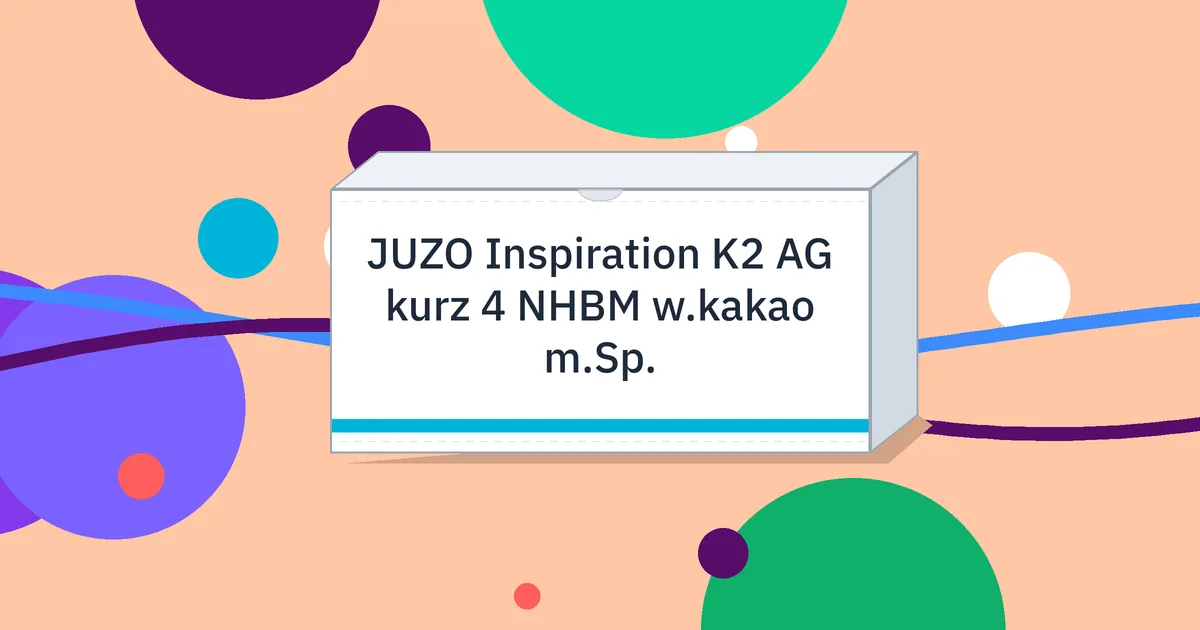 Symbolbild: Packung mit der Aufschrift JUZO Inspiration K2 AG kurz 4 NHBM w.kakao m.Sp. (PZN 14922269) – Verfügbarkeit und Bezug in Apotheken in Frankfurt am Main