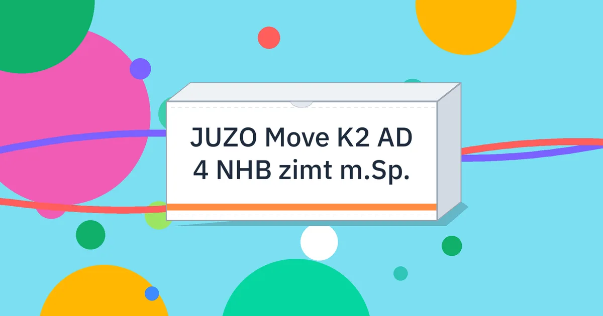 Symbolbild: Packung mit der Aufschrift JUZO Move K2 AD 4 NHB zimt m.Sp. (PZN 18507372) – Verfügbarkeit und Bezug in Apotheken in Frankfurt am Main