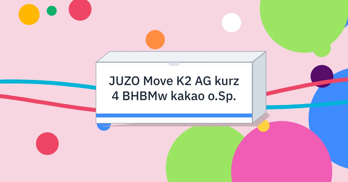 Symbolbild: Packung mit der Aufschrift JUZO Move K2 AG kurz 4 BHBMw kakao o.Sp. (PZN 18562483) – Verfügbarkeit und Bezug in Apotheken in Frankfurt am Main