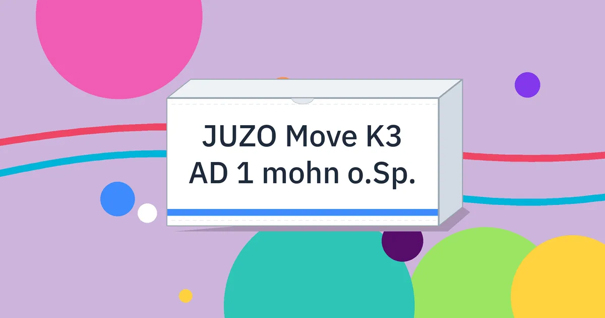 Symbolbild: Packung mit der Aufschrift JUZO Move K3 AD 1 mohn o.Sp. (PZN 18571200) – Verfügbarkeit und Bezug in Apotheken in Frankfurt am Main