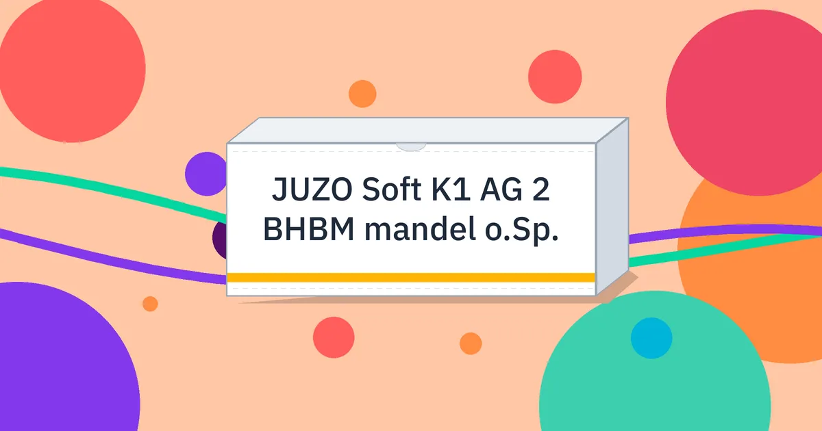Symbolbild: Packung mit der Aufschrift JUZO Soft K1 AG 2 BHBM mandel o.Sp. (PZN 14857135) – Verfügbarkeit und Bezug in Apotheken in Frankfurt am Main