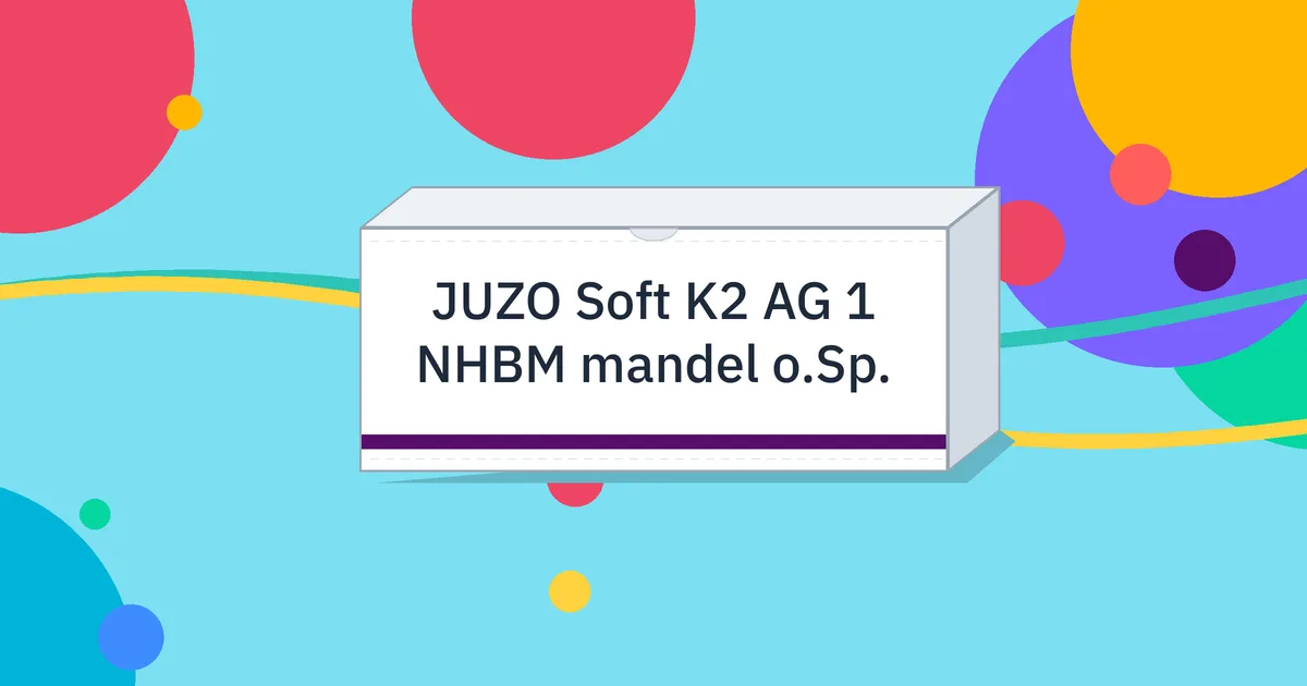 Symbolbild: Packung mit der Aufschrift JUZO Soft K2 AG 1 NHBM mandel o.Sp. (PZN 14997592) – Verfügbarkeit und Bezug in Apotheken in Frankfurt am Main