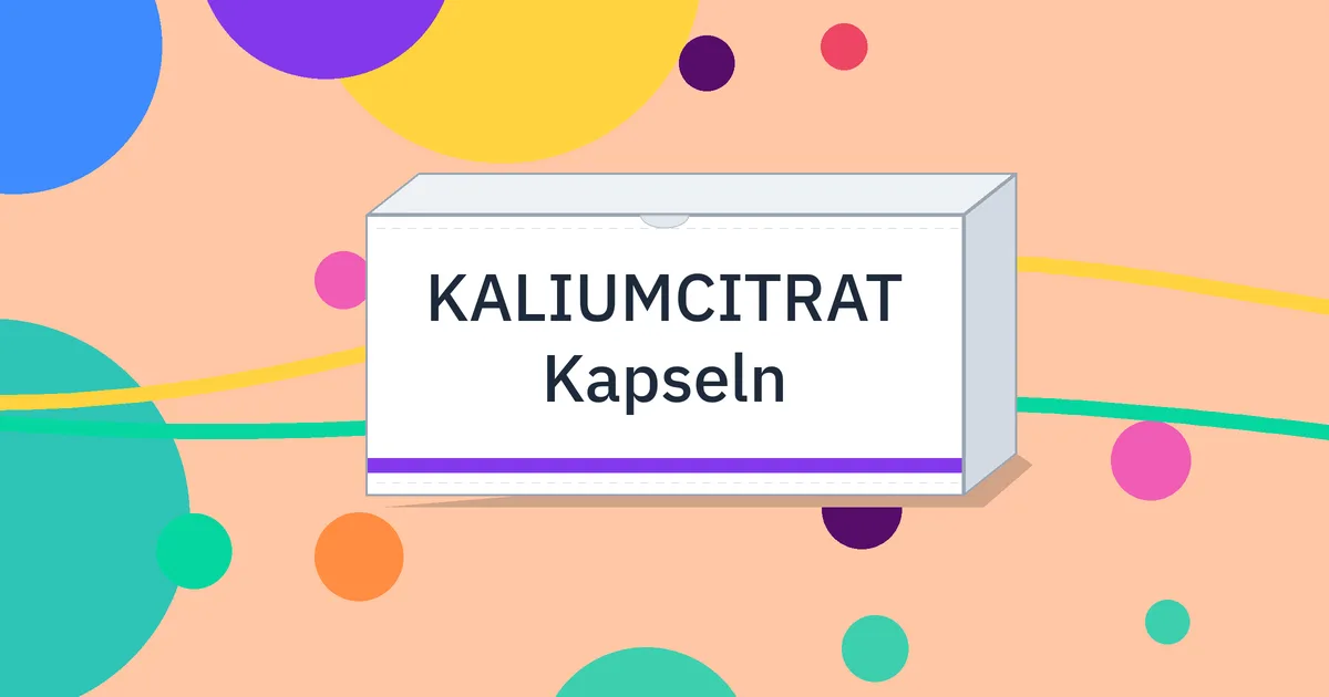 Symbolbild: Packung mit der Aufschrift KALIUMCITRAT Kapseln (PZN 18427259) – Verfügbarkeit und Bezug in Apotheken in Frankfurt am Main