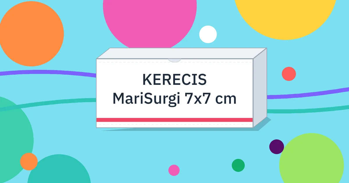 Symbolbild: Packung mit der Aufschrift KERECIS MariSurgi 7x7 cm (PZN 20600481) – Verfügbarkeit und Bezug in Apotheken in Frankfurt am Main