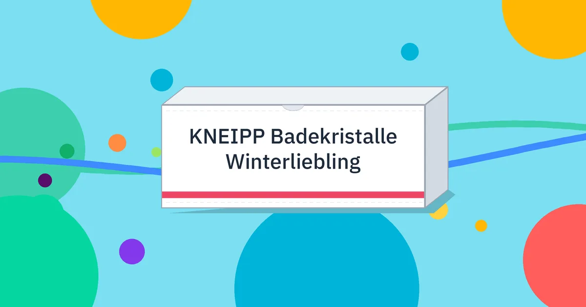 Symbolbild: Packung mit der Aufschrift KNEIPP Badekristalle Winterliebling (PZN 19815302) – Verfügbarkeit und Bezug in Apotheken in Frankfurt am Main