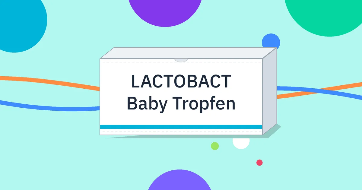 Symbolbild: Packung mit der Aufschrift LACTOBACT Baby Tropfen (PZN 17166756) – Verfügbarkeit und Bezug in Apotheken in Frankfurt am Main