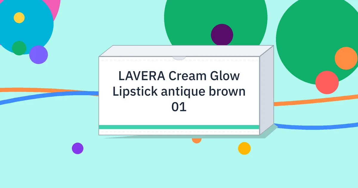 Symbolbild: Packung mit der Aufschrift LAVERA Cream Glow Lipstick antique brown 01 (PZN 18096874) – Verfügbarkeit und Bezug in Apotheken in Frankfurt am Main