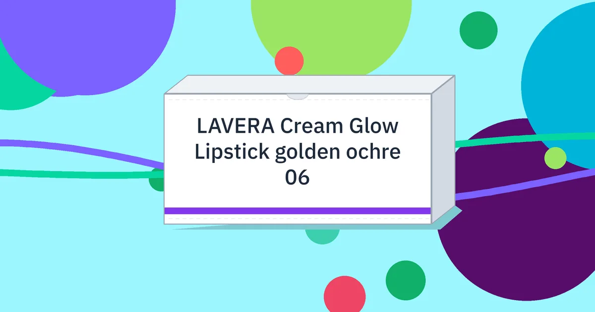 Symbolbild: Packung mit der Aufschrift LAVERA Cream Glow Lipstick golden ochre 06 (PZN 18096957) – Verfügbarkeit und Bezug in Apotheken in Frankfurt am Main