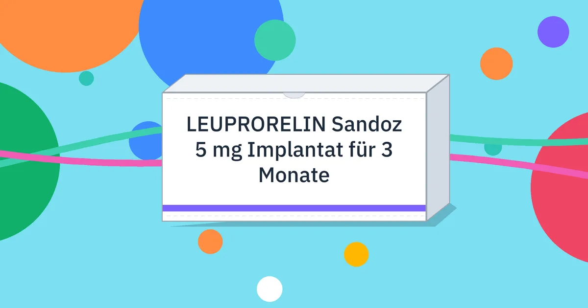 Symbolbild: Packung mit der Aufschrift LEUPRORELIN Sandoz 5 mg Implantat für 3 Monate (PZN 18007238) – Verfügbarkeit und Bezug in Apotheken in Frankfurt am Main