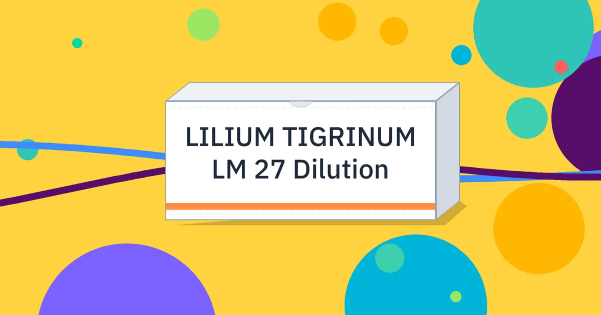 Symbolbild: Packung mit der Aufschrift LILIUM TIGRINUM LM 27 Dilution (PZN 12931264) – Verfügbarkeit und Bezug in Apotheken in Frankfurt am Main