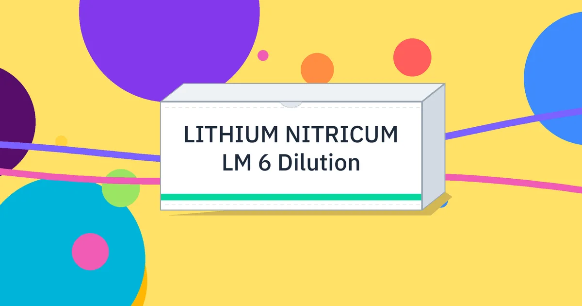 Symbolbild: Packung mit der Aufschrift LITHIUM NITRICUM LM 6 Dilution (PZN 12932393) – Verfügbarkeit und Bezug in Apotheken in Frankfurt am Main
