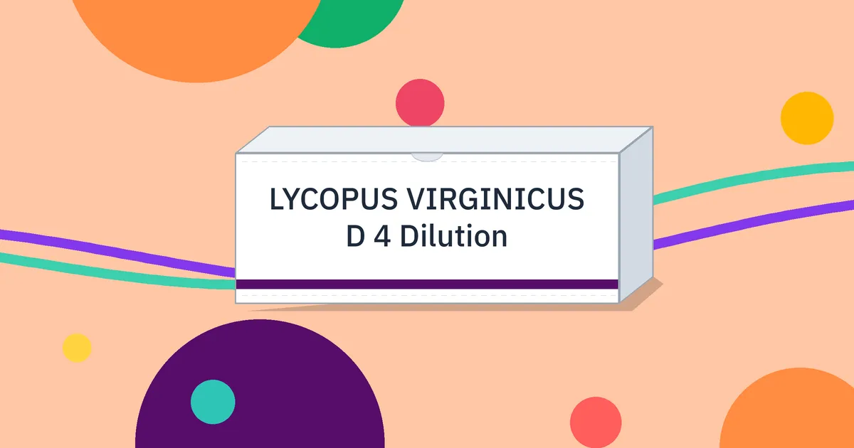 Symbolbild: Packung mit der Aufschrift LYCOPUS VIRGINICUS D 4 Dilution (PZN 02402168) – Verfügbarkeit und Bezug in Apotheken in Frankfurt am Main