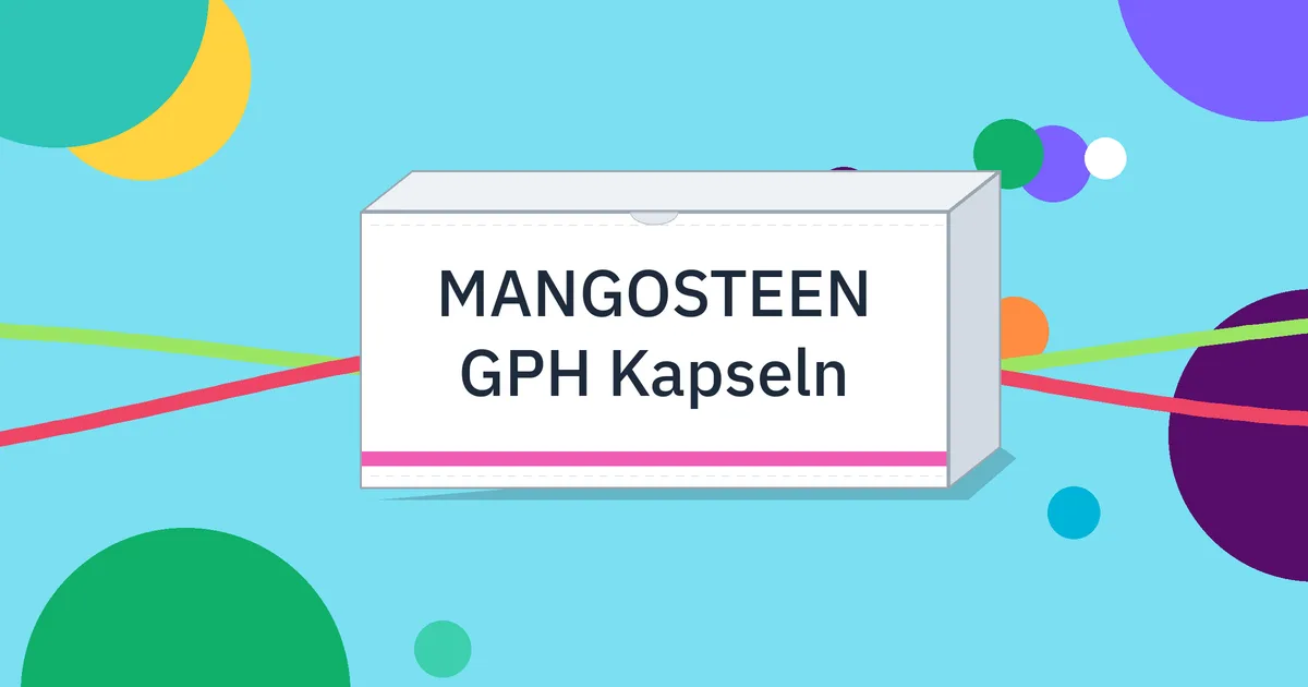 Symbolbild: Packung mit der Aufschrift MANGOSTEEN GPH Kapseln (PZN 10230310) – Verfügbarkeit und Bezug in Apotheken in Frankfurt am Main