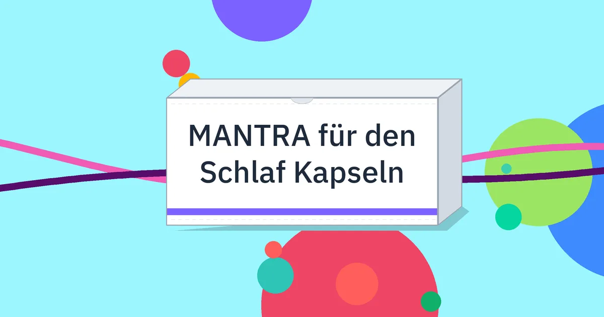 Symbolbild: Packung mit der Aufschrift MANTRA für den Schlaf Kapseln (PZN 15563861) – Verfügbarkeit und Bezug in Apotheken in Frankfurt am Main