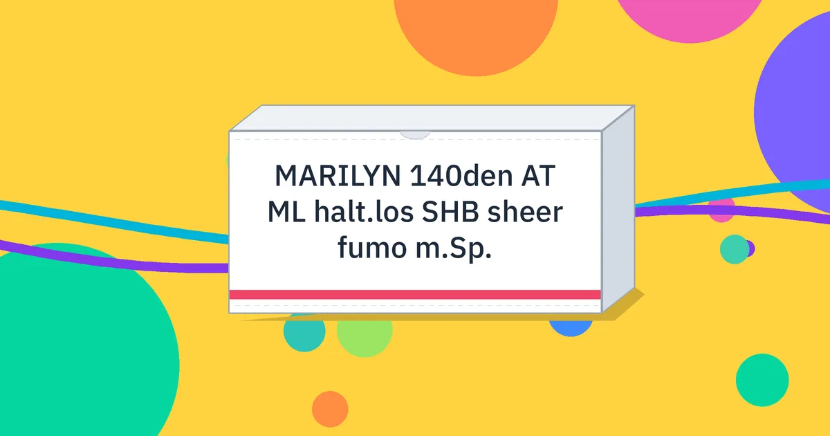 Symbolbild: Packung mit der Aufschrift MARILYN 140den AT ML halt.los SHB sheer fumo m.Sp. (PZN 16186679) – Verfügbarkeit und Bezug in Apotheken in Frankfurt am Main