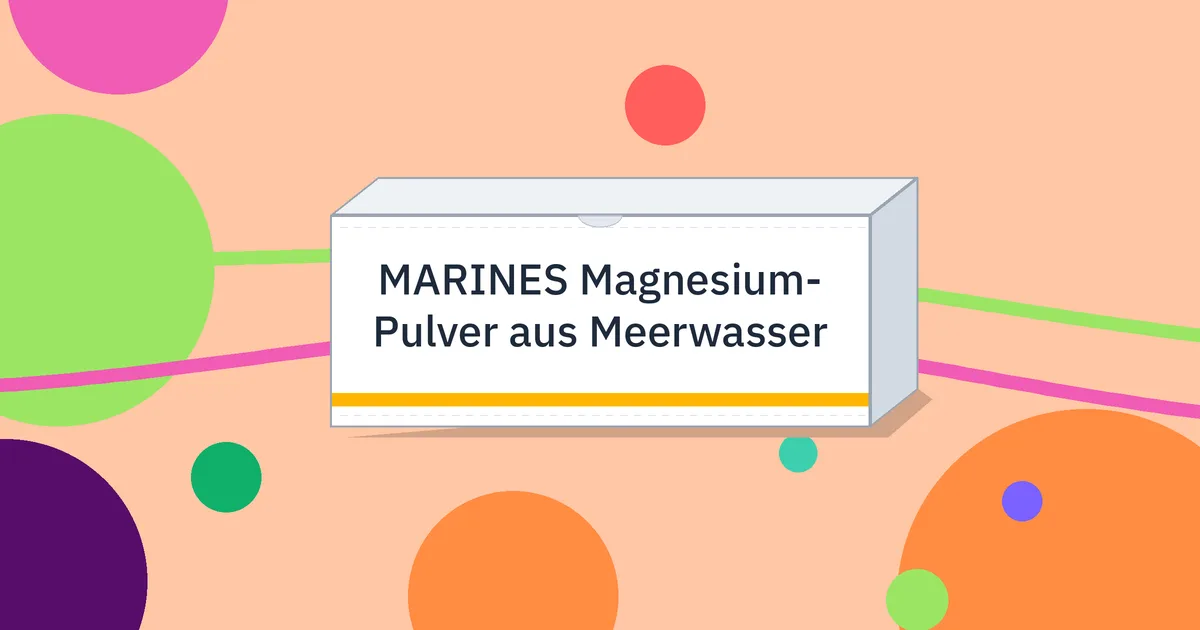 Symbolbild: Packung mit der Aufschrift MARINES Magnesium-Pulver aus Meerwasser (PZN 14227339) – Verfügbarkeit und Bezug in Apotheken in Frankfurt am Main