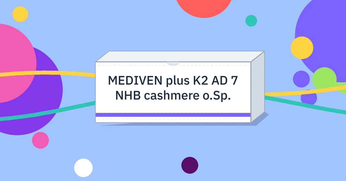 Symbolbild: Packung mit der Aufschrift MEDIVEN plus K2 AD 7 NHB cashmere o.Sp. (PZN 15936345) – Verfügbarkeit und Bezug in Apotheken in Frankfurt am Main