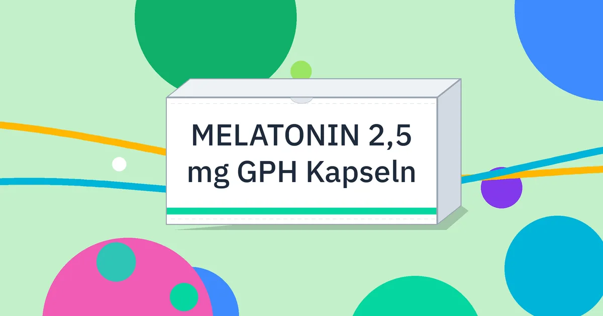 Symbolbild: Packung mit der Aufschrift MELATONIN 2,5 mg GPH Kapseln (PZN 11239112) – Verfügbarkeit und Bezug in Apotheken in Frankfurt am Main