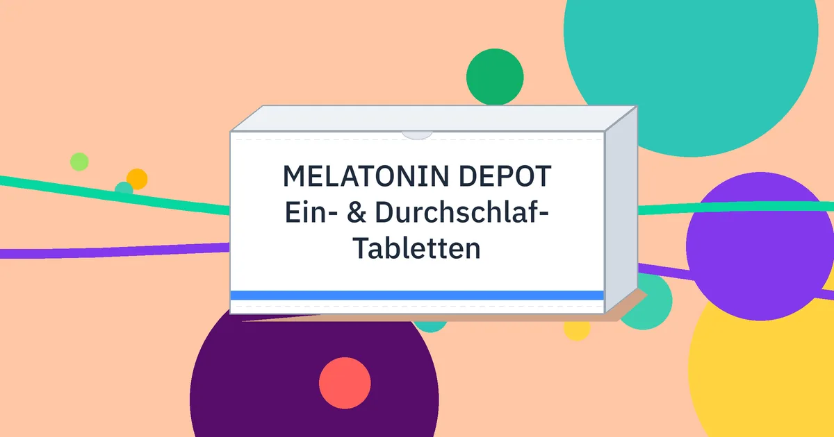 Symbolbild: Packung mit der Aufschrift MELATONIN DEPOT Ein- & Durchschlaf-Tabletten (PZN 19264345) – Verfügbarkeit und Bezug in Apotheken in Frankfurt am Main
