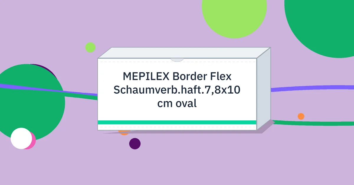 Symbolbild: Packung mit der Aufschrift MEPILEX Border Flex Schaumverb.haft.7,8x10 cm oval (PZN 19341519) – Verfügbarkeit und Bezug in Apotheken in Frankfurt am Main