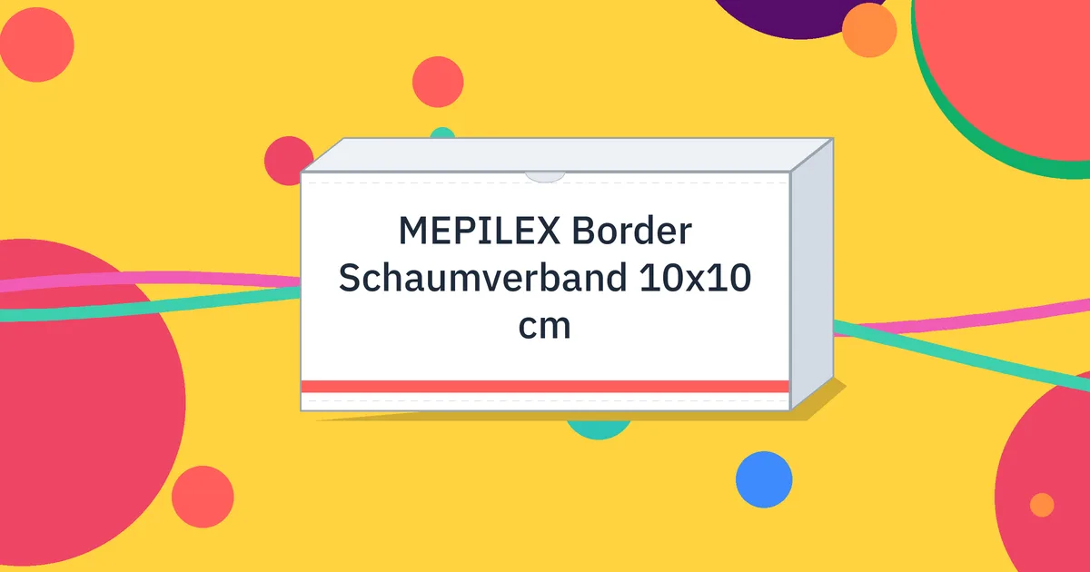 Symbolbild: Packung mit der Aufschrift MEPILEX Border Schaumverband 10x10 cm (PZN 18444571) – Verfügbarkeit und Bezug in Apotheken in Frankfurt am Main