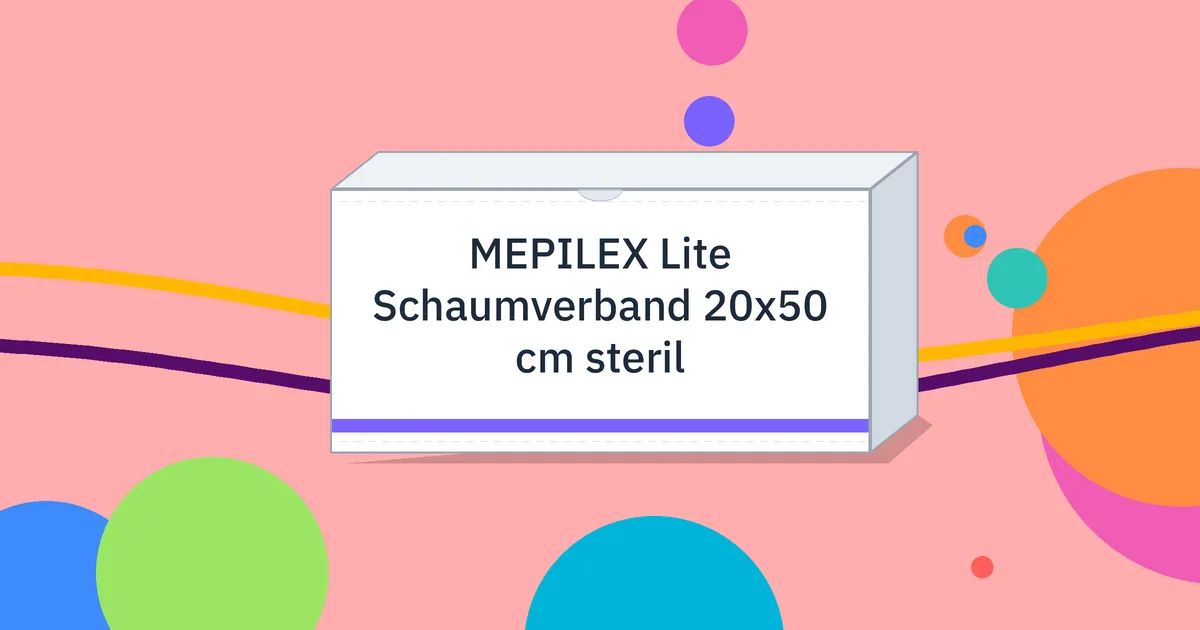 Symbolbild: Packung mit der Aufschrift MEPILEX Lite Schaumverband 20x50 cm steril (PZN 19707475) – Verfügbarkeit und Bezug in Apotheken in Frankfurt am Main
