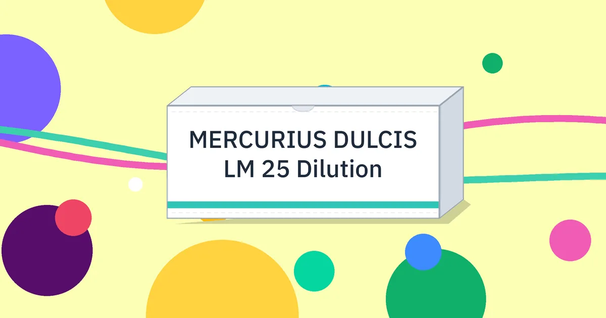 Symbolbild: Packung mit der Aufschrift MERCURIUS DULCIS LM 25 Dilution (PZN 12951516) – Verfügbarkeit und Bezug in Apotheken in Frankfurt am Main