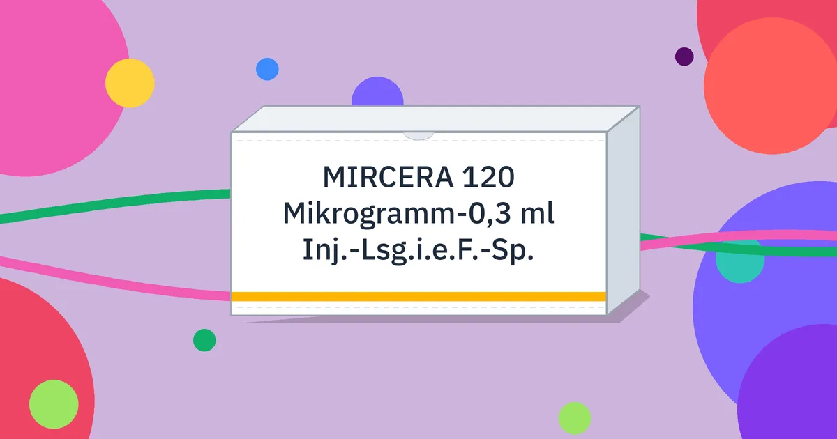 Symbolbild: Packung mit der Aufschrift MIRCERA 120 Mikrogramm-0,3 ml Inj.-Lsg.i.e.F.-Sp. (PZN 16037100) – Verfügbarkeit und Bezug in Apotheken in Frankfurt am Main