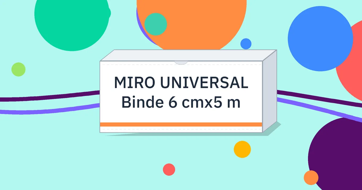 Symbolbild: Packung mit der Aufschrift MIRO UNIVERSAL Binde 6 cmx5 m (PZN 06853270) – Verfügbarkeit und Bezug in Apotheken in Frankfurt am Main
