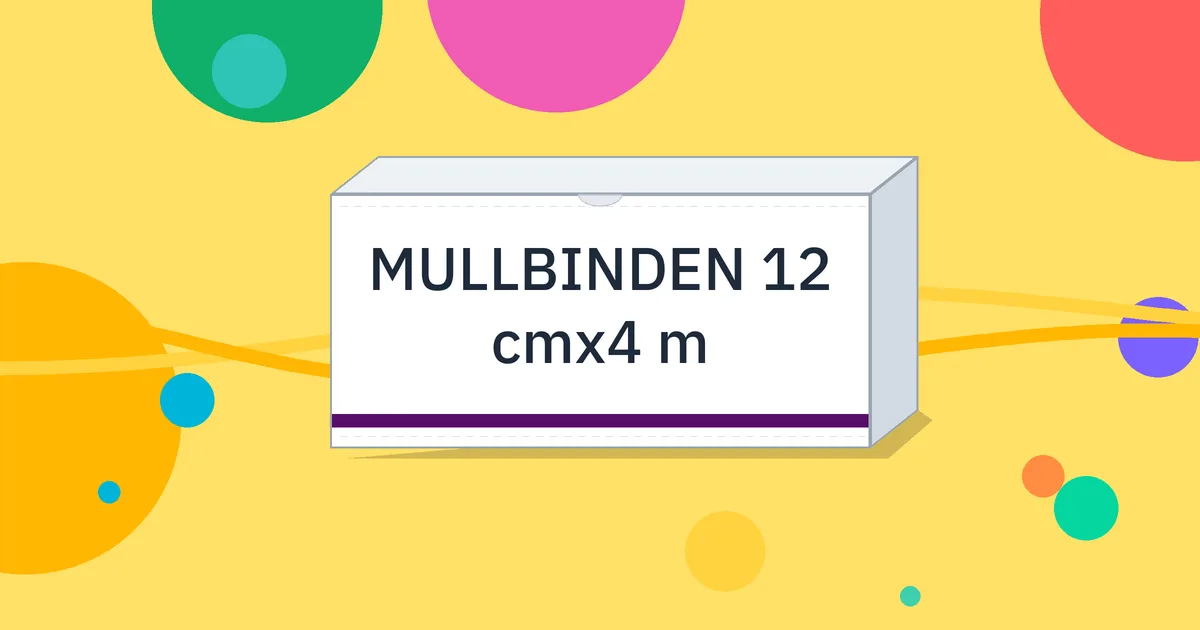 Symbolbild: Packung mit der Aufschrift MULLBINDEN 12 cmx4 m (PZN 12387547) – Verfügbarkeit und Bezug in Apotheken in Frankfurt am Main