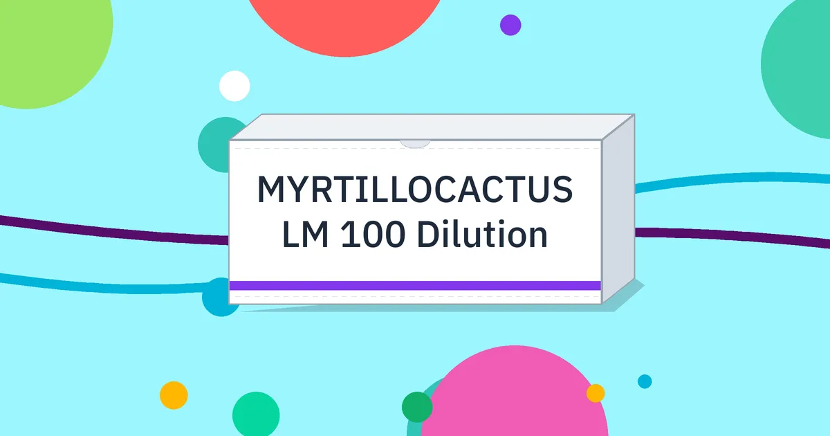 Symbolbild: Packung mit der Aufschrift MYRTILLOCACTUS LM 100 Dilution (PZN 13613313) – Verfügbarkeit und Bezug in Apotheken in Frankfurt am Main