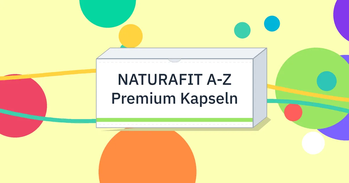 Symbolbild: Packung mit der Aufschrift NATURAFIT A-Z Premium Kapseln (PZN 14381891) – Verfügbarkeit und Bezug in Apotheken in Frankfurt am Main