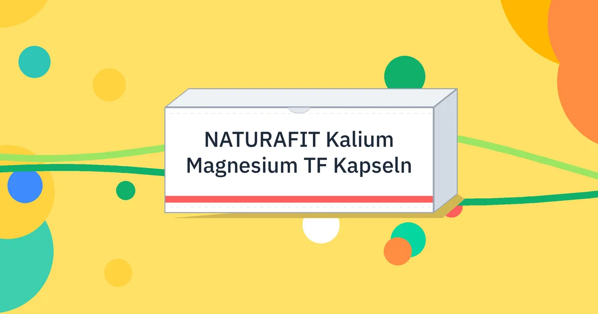 Symbolbild: Packung mit der Aufschrift NATURAFIT Kalium Magnesium TF Kapseln (PZN 00623008) – Verfügbarkeit und Bezug in Apotheken in Frankfurt am Main