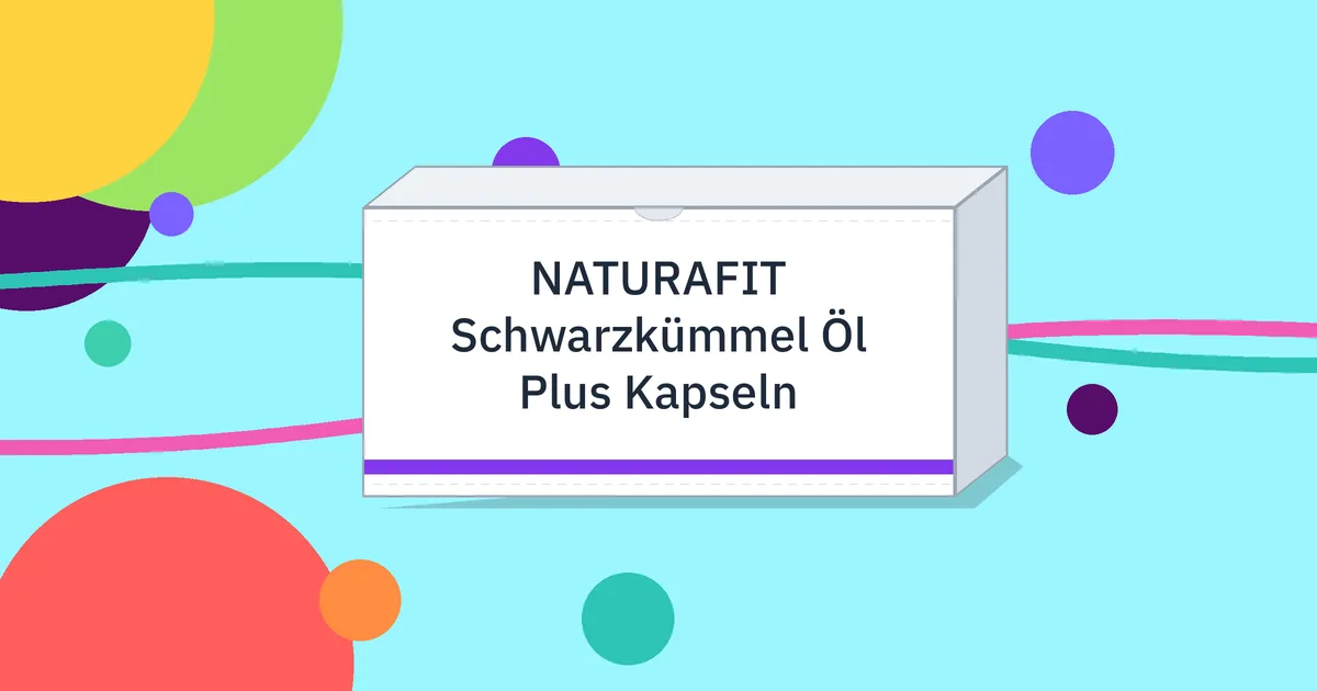 Symbolbild: Packung mit der Aufschrift NATURAFIT Schwarzkümmel Öl Plus Kapseln (PZN 03438665) – Verfügbarkeit und Bezug in Apotheken in Frankfurt am Main